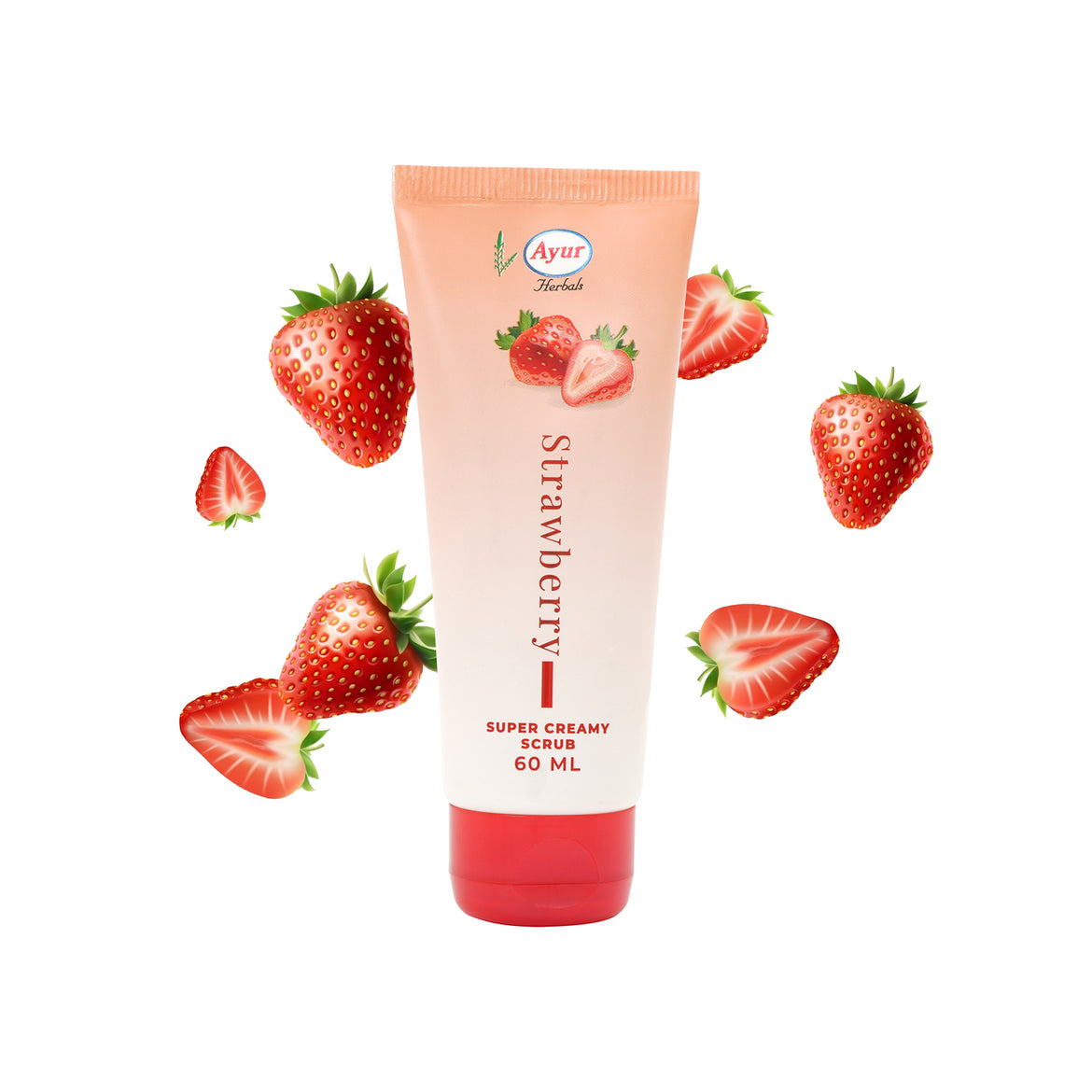 Ayur Herbals Strawberry Super Creamy Scrub - 60ml